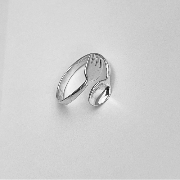 Jewelry | Top Seller Sterling Silver Delicate Fork And Spoon Ring ...